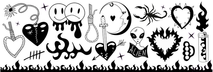 Aesthetic Stickers Vector Images (over 3,300)