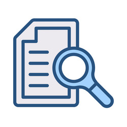 Document analysis icon Royalty Free Vector Image