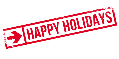 Happy holidays rubber stamp Royalty Free Vector Image