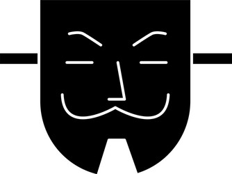Salvador dali mask line style icon Royalty Free Vector Image