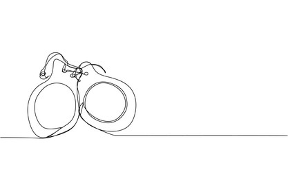Castanets one line art continuous line drawing Vector Image