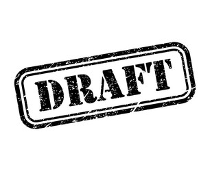 Draft stamp symbol label sticker sign button text Vector Image