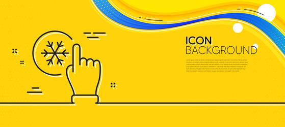 Freezing hand line icon ac cold temperature sign Vector Image Freezing hand line icon ac cold temperature sign Vector Image