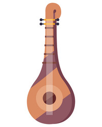 Sitar india culture instrument Royalty Free Vector Image