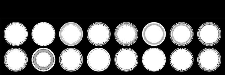 Mechanical clock faces bezel watch dial Royalty Free Vector