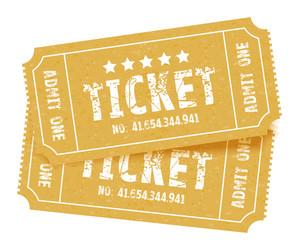 Pair of brown tickets Royalty Free Vector Image