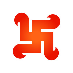Swastik holy symbol of the hindu religion made Vector Image