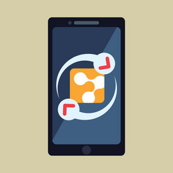 Smartphone design app icon white background Vector Image