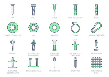Isometric fasteners Royalty Free Vector Image - VectorStock