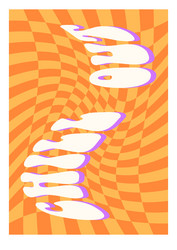 Preppy chill pink poster Royalty Free Vector Image