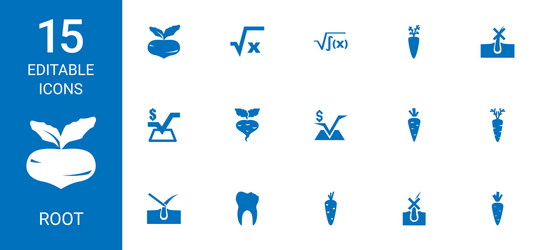 5 root icons Royalty Free Vector Image - VectorStock