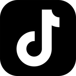Tiktok logo realistic social media icon logotype Vector Image