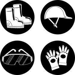 Industrial security safety icon flat design Vector Image