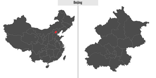 Beijing City Outline Map Vector Images (over 120)