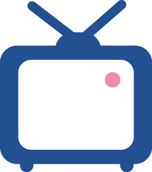 Blue tv on white background Royalty Free Vector Image