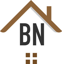 Initial letter nb building logo design template Vector Image