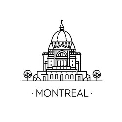 Montreal city Royalty Free Vector Image - VectorStock
