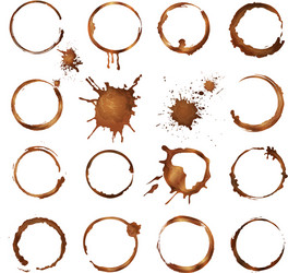 Coffee splash elements Royalty Free Vector Image