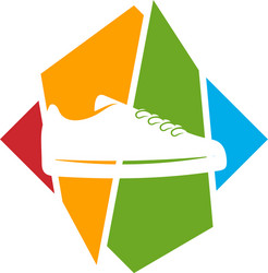 Colorful shoes logo design concept template icon Vector Image