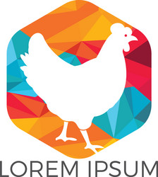 Hen logo design Royalty Free Vector Image - VectorStock