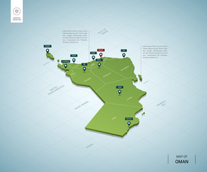 Oman infographic map Royalty Free Vector Image