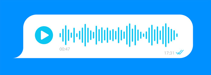 Voice message ui interface Royalty Free Vector Image
