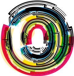 Colorful font letter o Royalty Free Vector Image