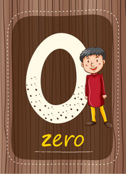 Flashcard number 8 with number and word Royalty Free Vector