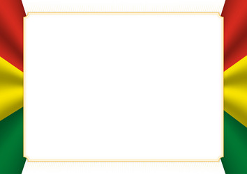 Horizontal frame and border with palestine flag Vector Image