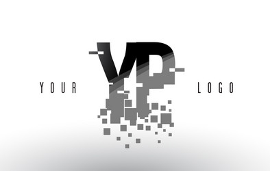 Yp y p colorful letter origami triangles design Vector Image