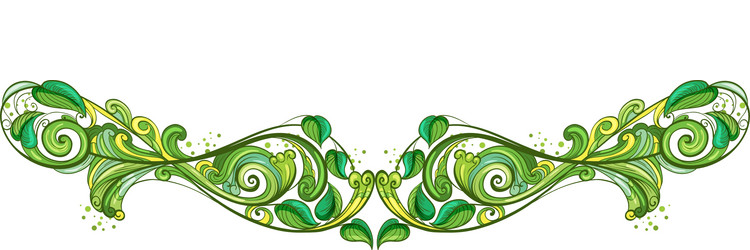 Green Swirls Border