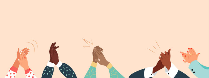 Womens hands clapping Royalty Free Vector Image