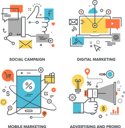 Marketing and advertising Royalty Free Vector Image