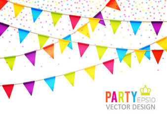 Party flags design Royalty Free Vector Image - VectorStock
