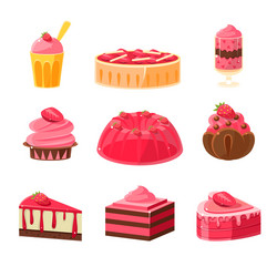 Fair sweets realistic set Royalty Free Vector Image
