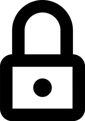 Lock icon web secure sign Royalty Free Vector Image