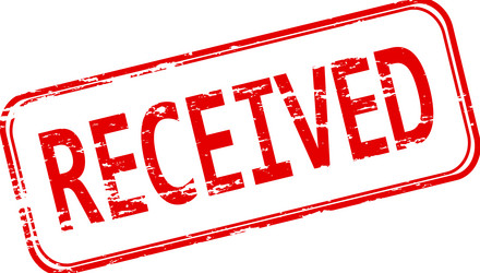 Grunge received word rubber stamp sign Royalty Free Vector