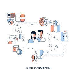 Event management concept management concept Vector Image