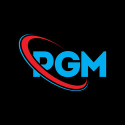 Pgm circle letter logo design Royalty Free Vector Image