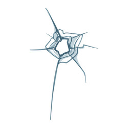 Accident broken glass cartoon Royalty Free Vector Image