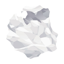 Crumpled paper ball icon realistic garbage bad Vector Image