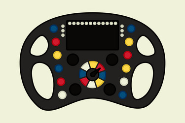 Formula 1 racing car steering wheel in gradient Vector Image