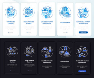 Best sustainable tourism practices infographic Vector Image