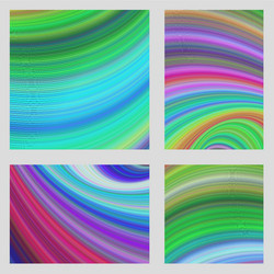 Curved stripe design page background set Vector Image