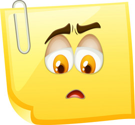 Paper with sad face Royalty Free Vector Image - VectorStock