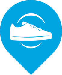 Shoes point logo design concept template icon Vector Image