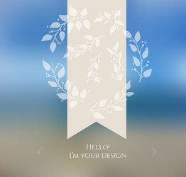 Blurred web design template Royalty Free Vector Image