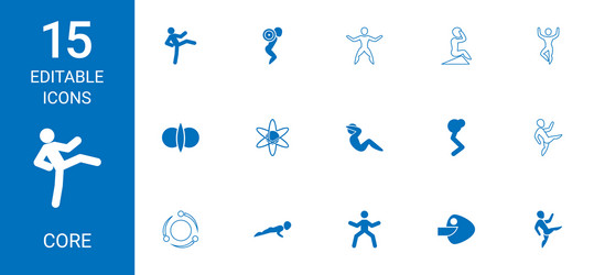 22 core icons Royalty Free Vector Image - VectorStock