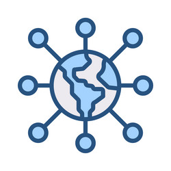 Global network icon Royalty Free Vector Image - VectorStock