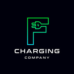 Letter a electric plug logo template font Vector Image